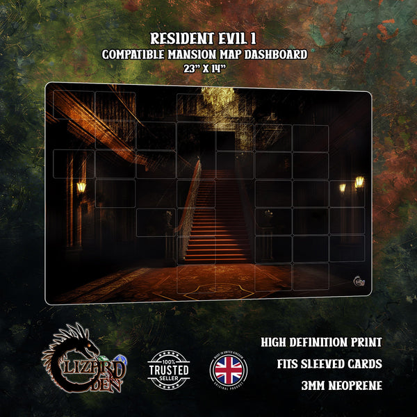 Resident Evil Board Game Mansion Map Playmat – Lizard Den